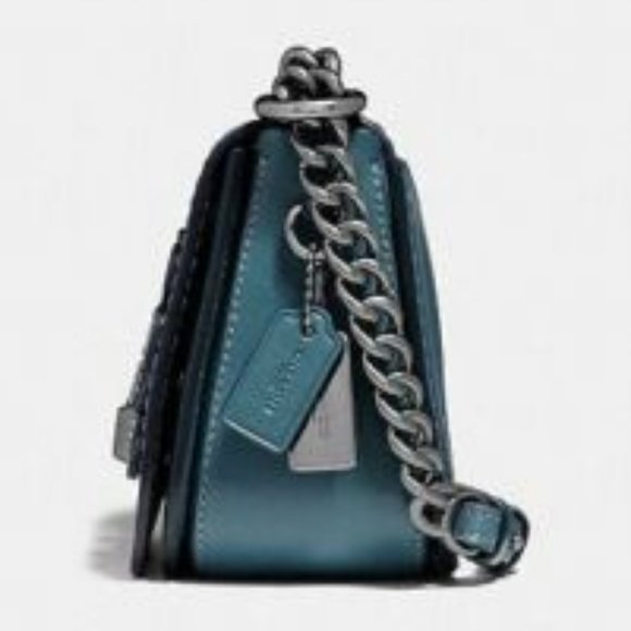 Coach | Bags | Coach 35 Swagger Shoulder Bag Hearts Applique Blue ...